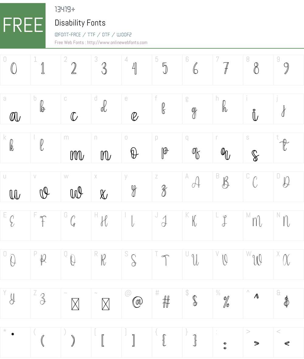 Disability 1.003;Fontself Maker 3.5.8 Fonts Free Download ...