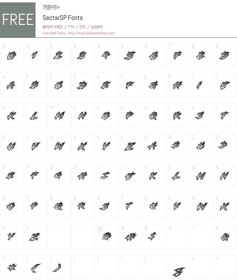 Sectar SP 1.000 Fonts Free Download - OnlineWebFonts.COM