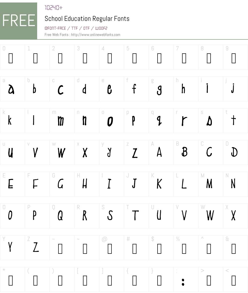 School Education Regular 001.015 Fonts Free Download - OnlineWebFonts.COM
