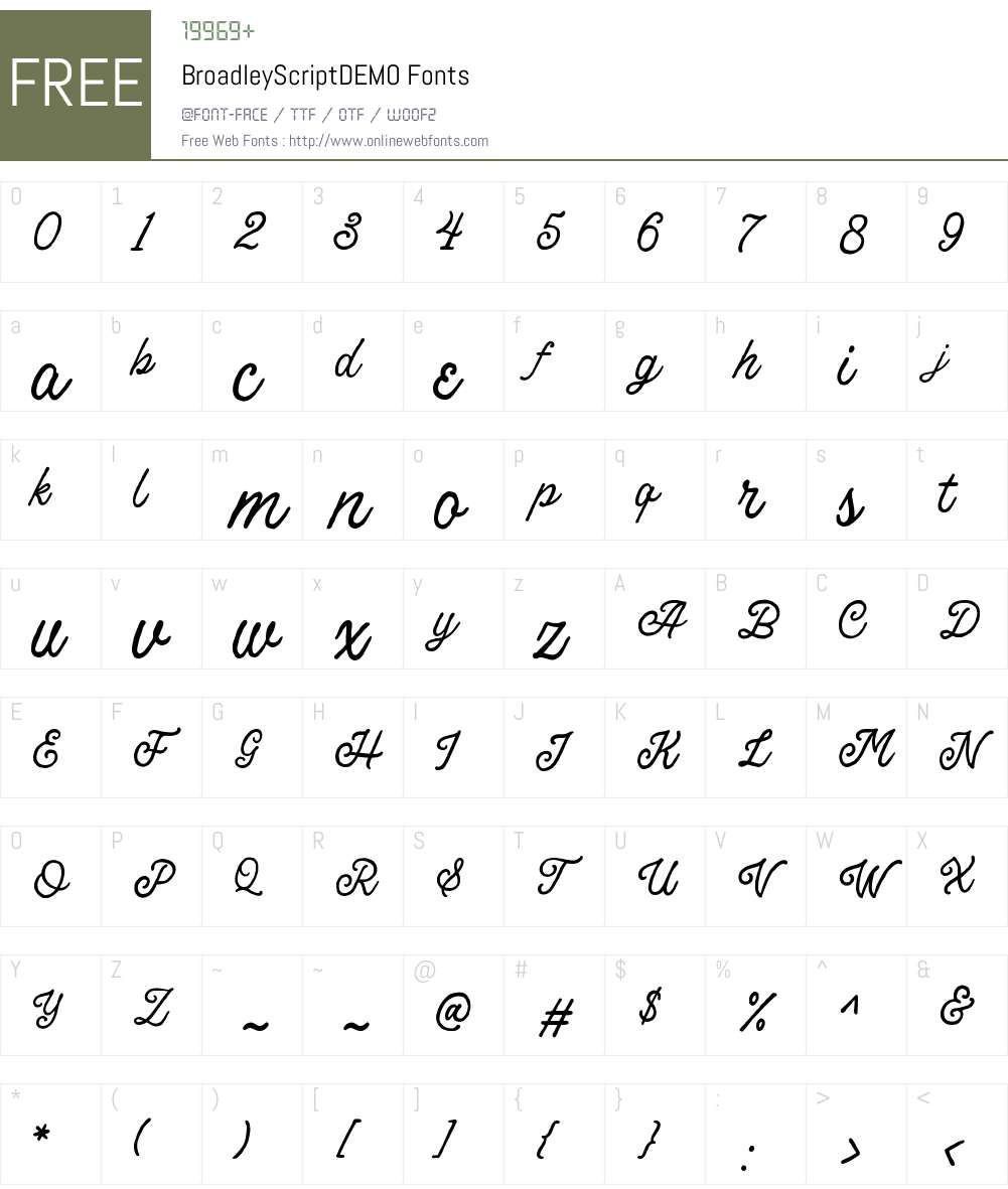 Broadley Script DEMO 1.001;Fontself Maker 3.5.4 Fonts Free Download ...