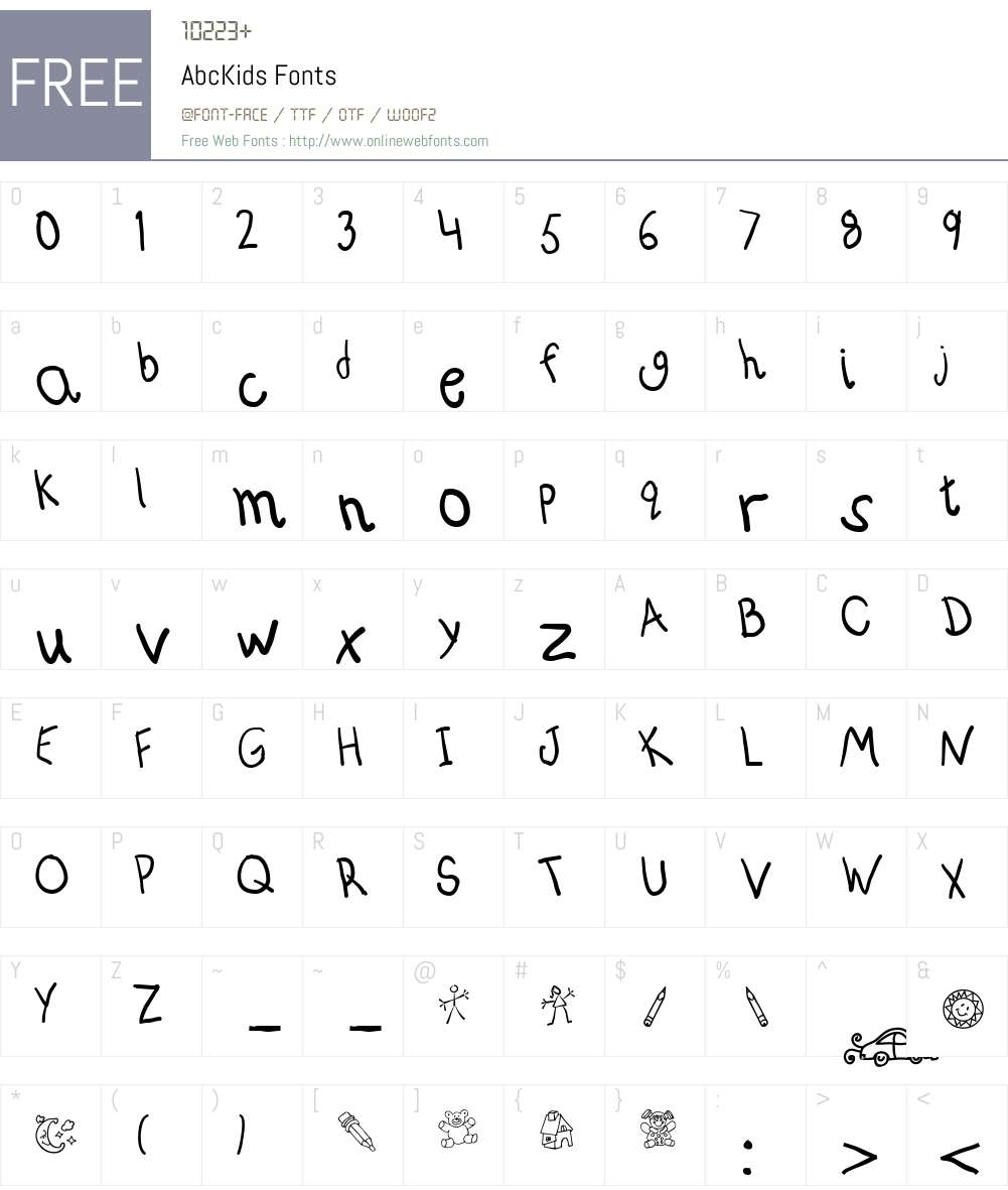 AbcKids Macromedia Fontographer 4.1.3 6/23/98 Fonts Free Download ...