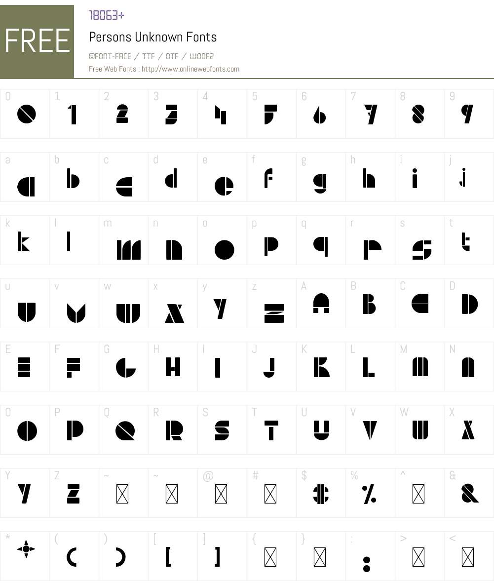 Persons Unknown 1.009;Fontself Maker 3.5.4 Fonts Free Download ...
