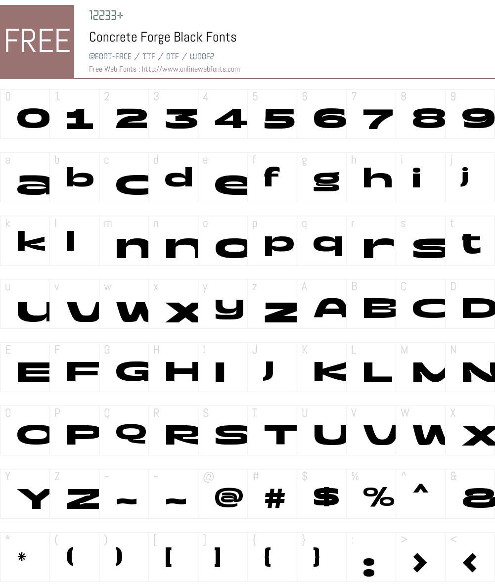 Concrete Forge Black 1.0 Fonts Free Download - OnlineWebFonts.COM