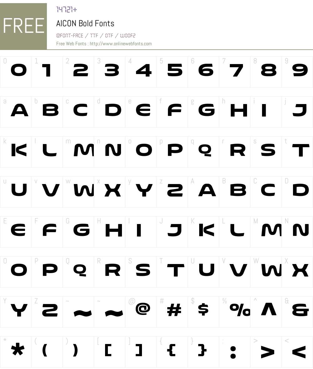 AICON 1.000 Fonts Free Download - OnlineWebFonts.COM