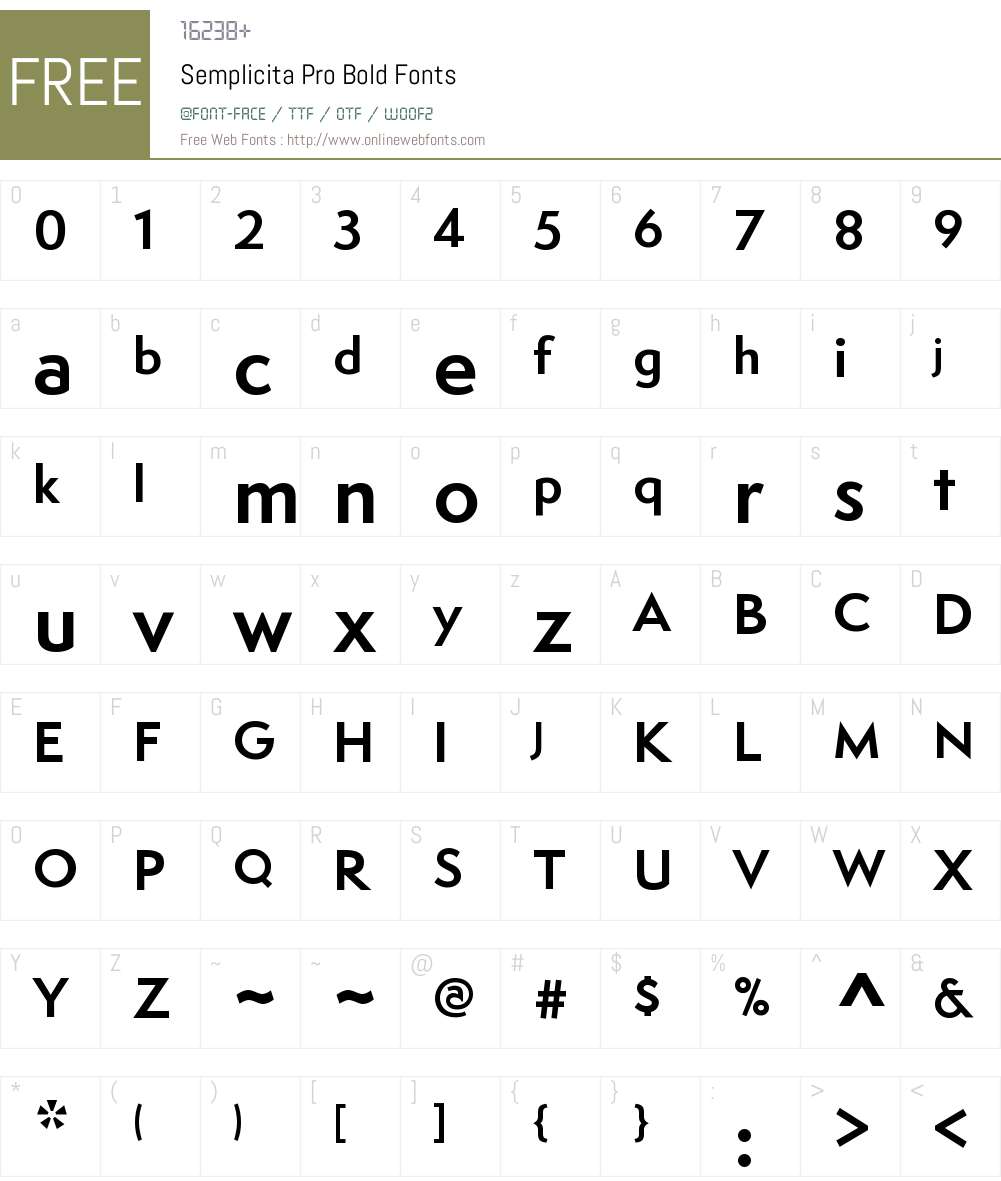 Semplicita Pro Bold 1.000 Fonts Free Download - OnlineWebFonts.COM