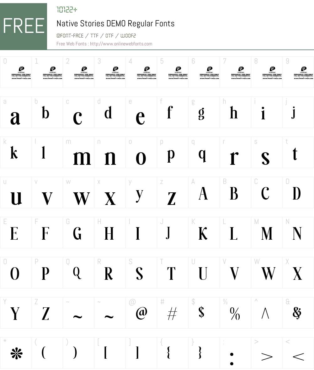 Native Stories DEMO 1.000 Fonts Free Download - OnlineWebFonts.COM