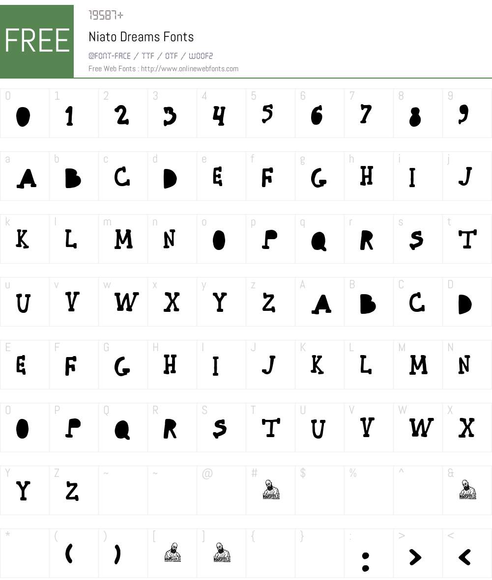 Niato Dreams 1.00;April 4, 2022;FontCreator 11.0.0.2388 64-bit Fonts ...