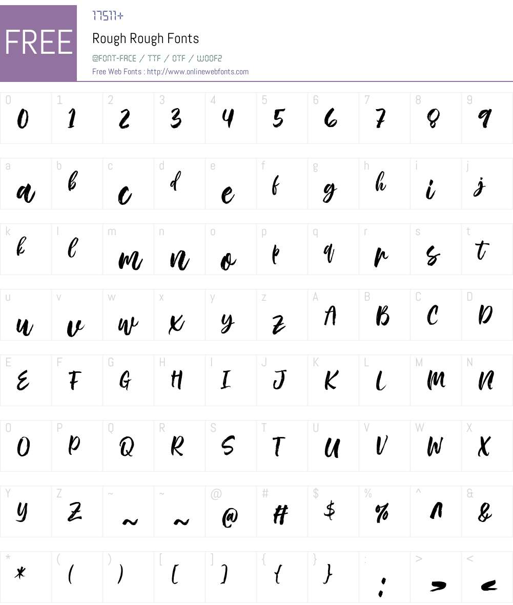 Rough Rough 1.00;May 30, 2019 Fonts Free Download - OnlineWebFonts.COM