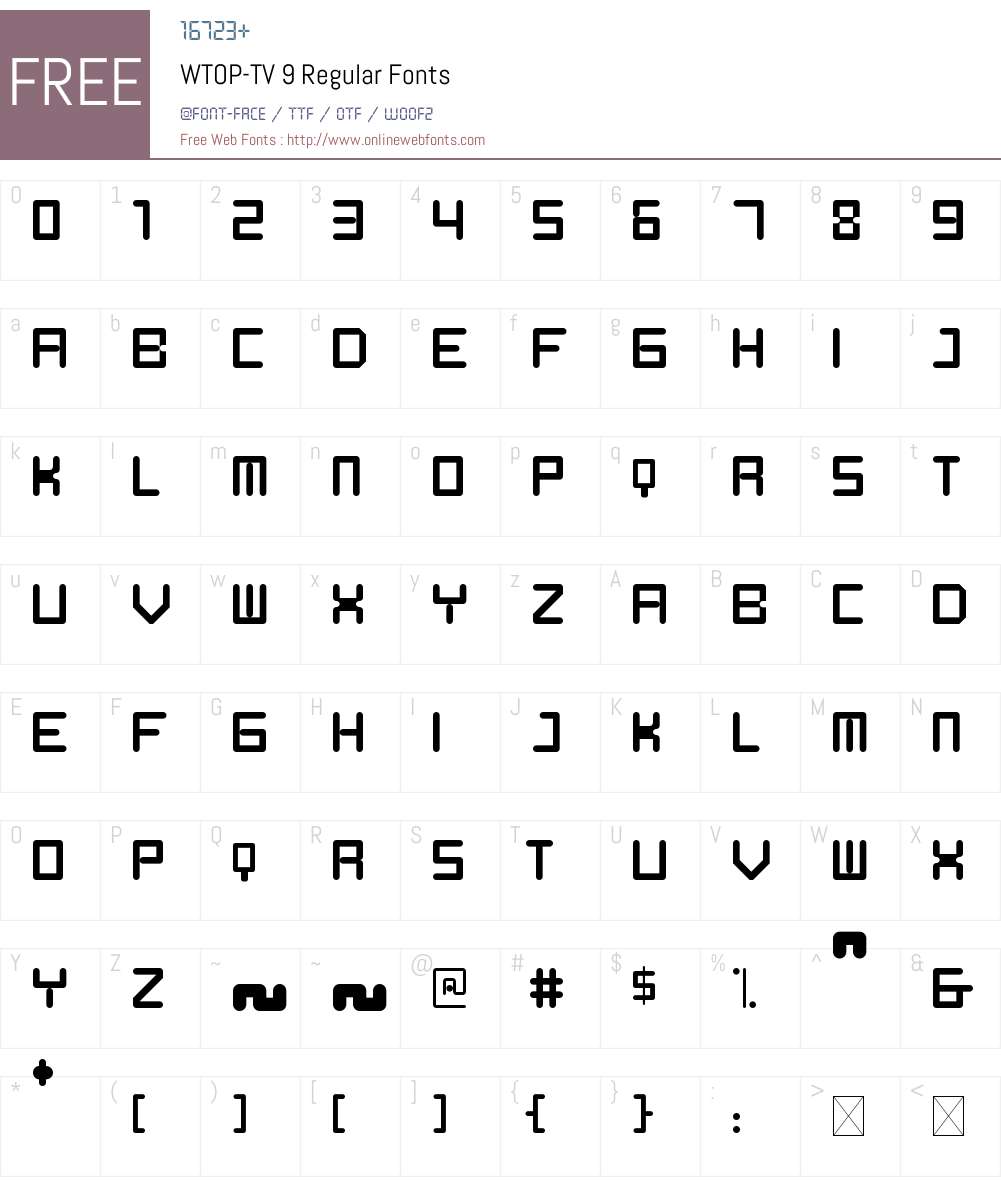 WTOP-TV 9 1.0 Fonts Free Download - OnlineWebFonts.COM