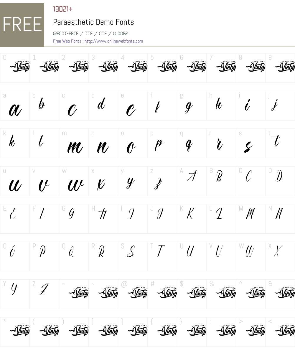 Paraesthetic Demo 1.002;Fontself Maker 3.5.7 Fonts Free Download ...