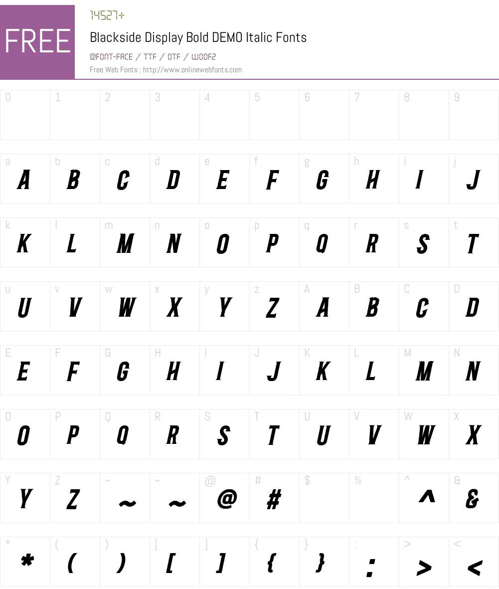 Blackside Display Bold DEMO 1.000 Fonts Free Download - OnlineWebFonts.COM