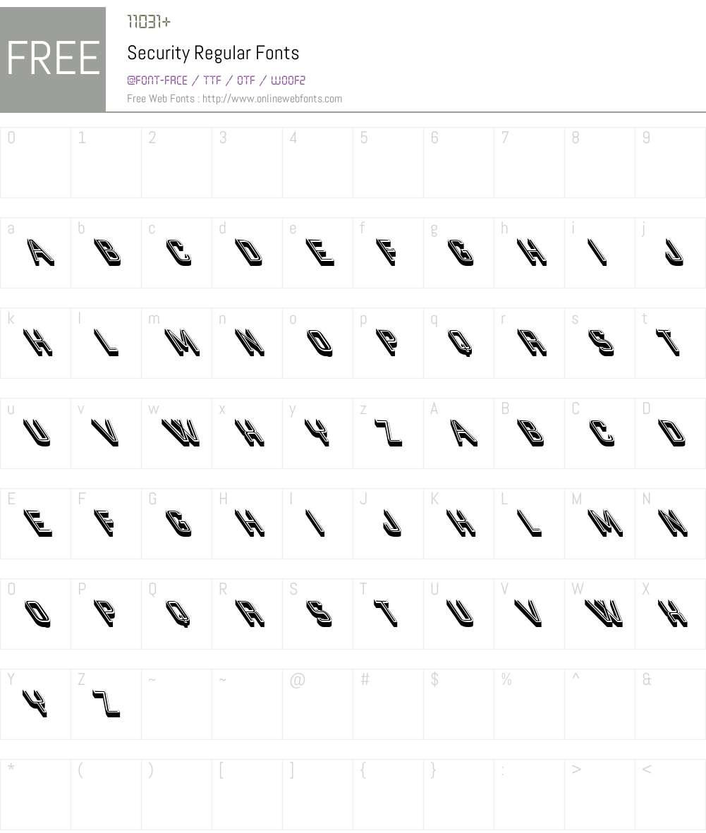 Security 1.000 Fonts Free Download - OnlineWebFonts.COM