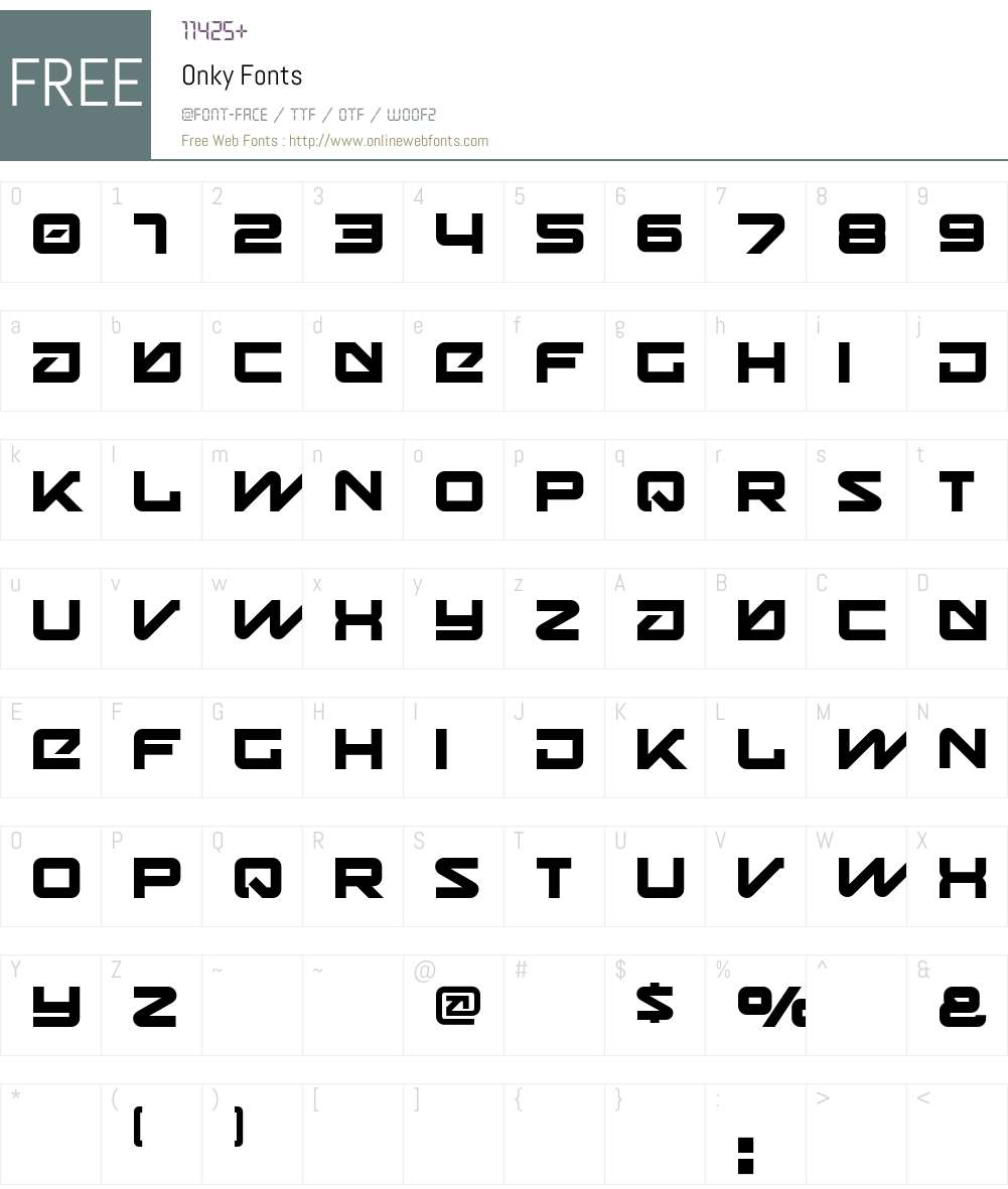 Onky 001.000 Fonts Free Download - OnlineWebFonts.COM