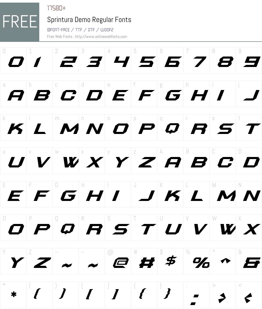Sprintura Demo 1.000 Fonts Free Download - OnlineWebFonts.COM