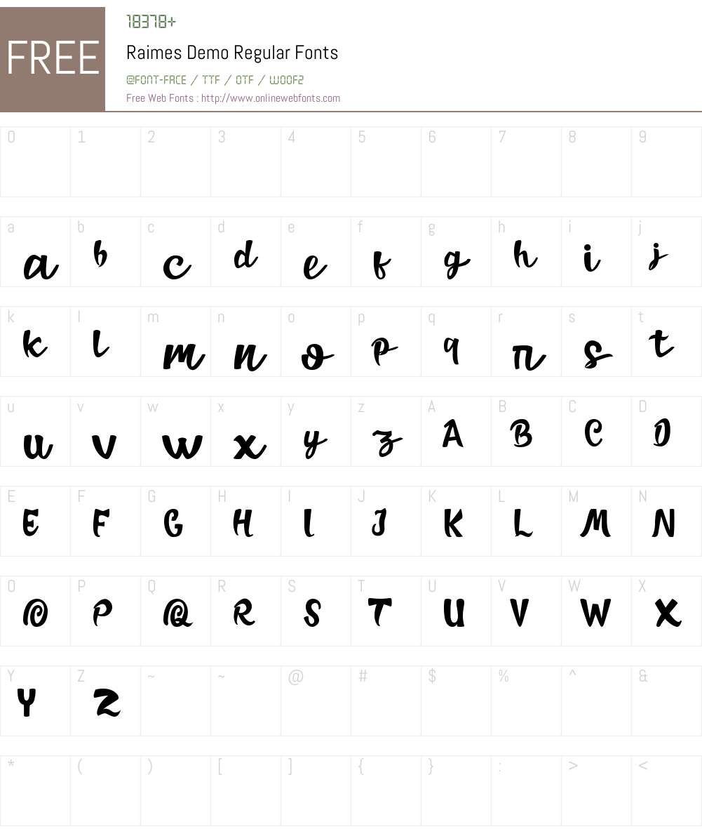 Raimes Demo 1.000 Fonts Free Download - OnlineWebFonts.COM