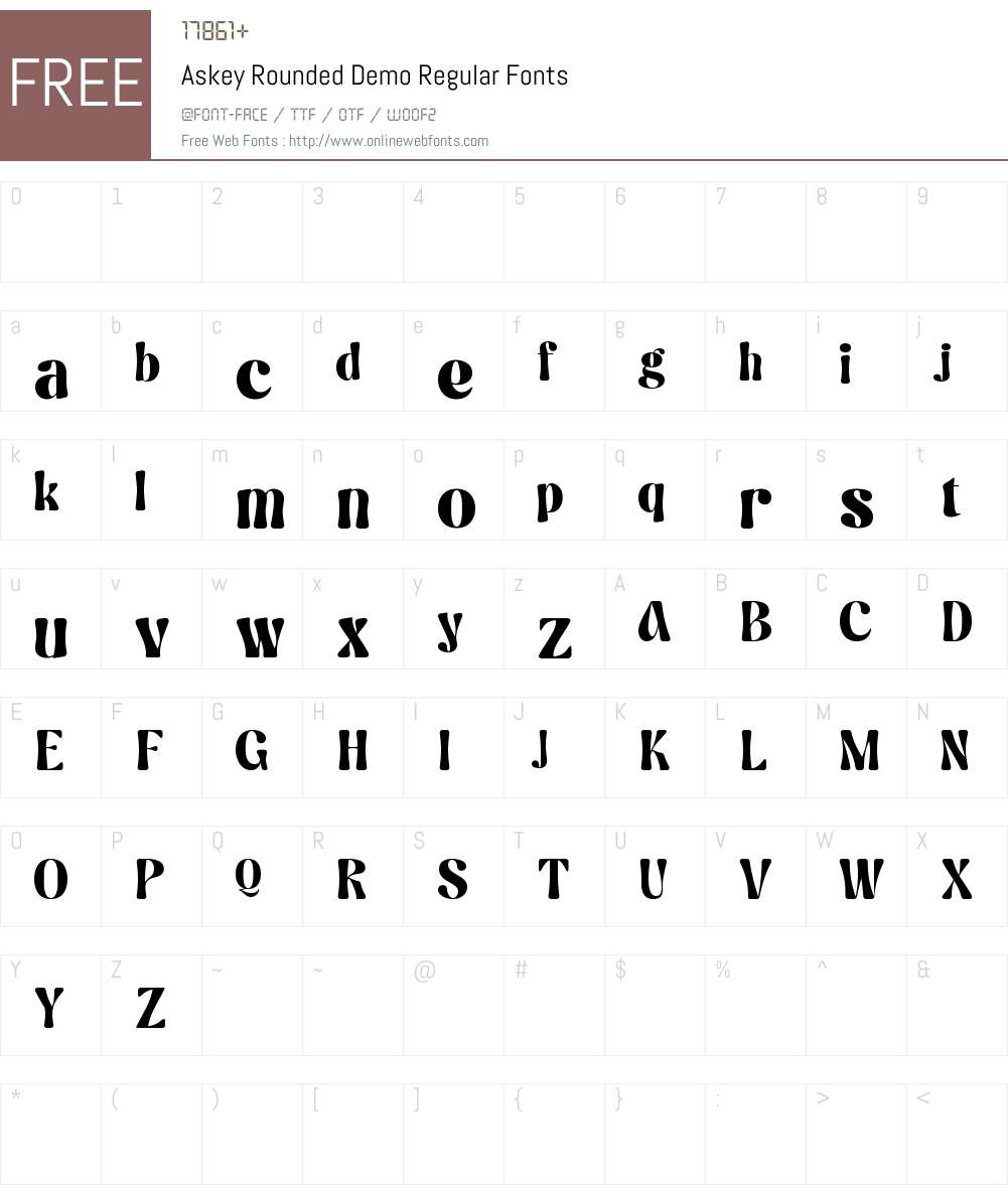 Askey Rounded Demo 1.000 Fonts Free Download - OnlineWebFonts.COM