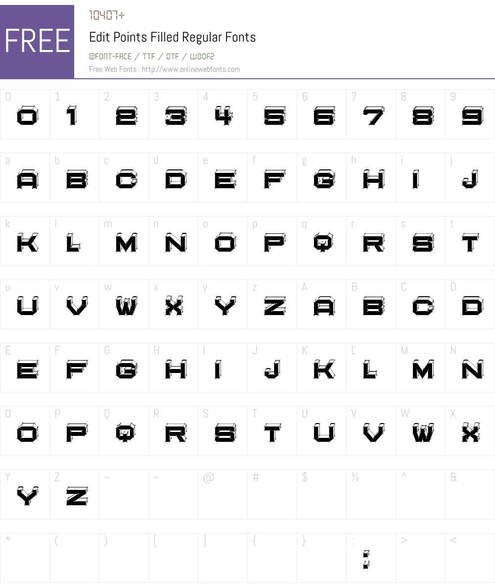 Edit Points Filled 1.000 Fonts Free Download - OnlineWebFonts.COM