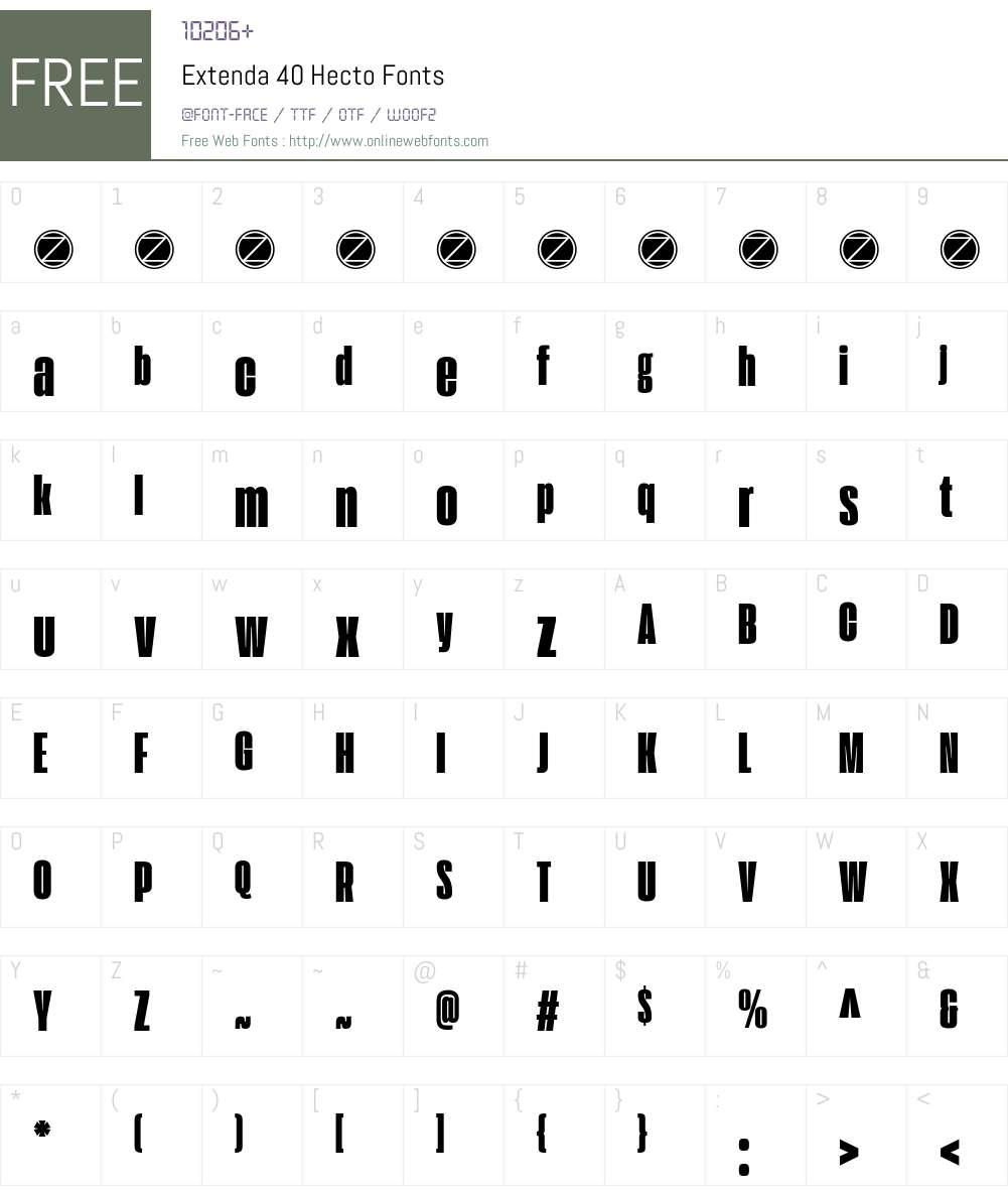 Extenda 40 Hecto 1.003 Fonts Free Download - OnlineWebFonts.COM