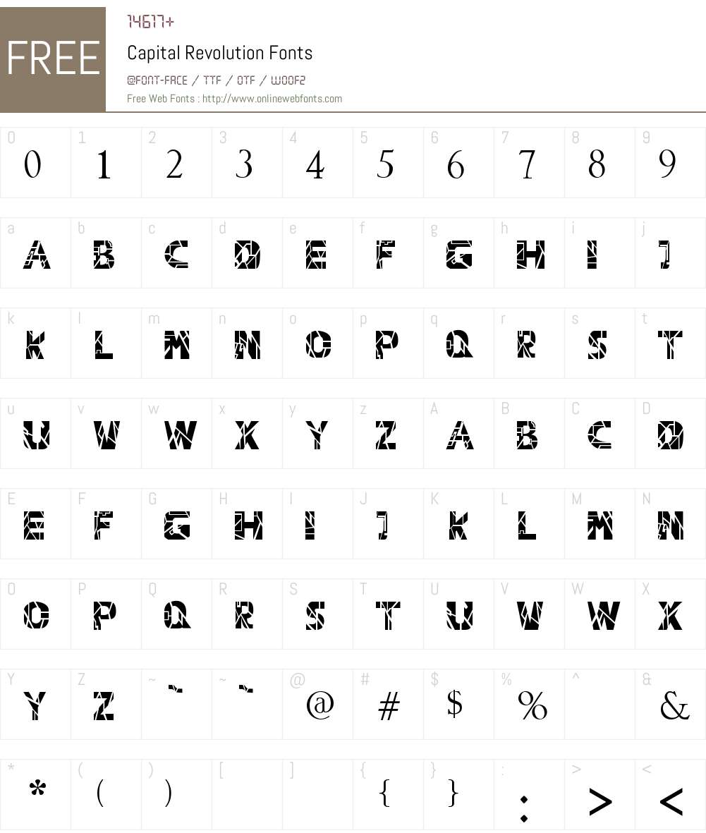Capital Revolution 1.00 February 20, 2014, initial release Fonts Free ...