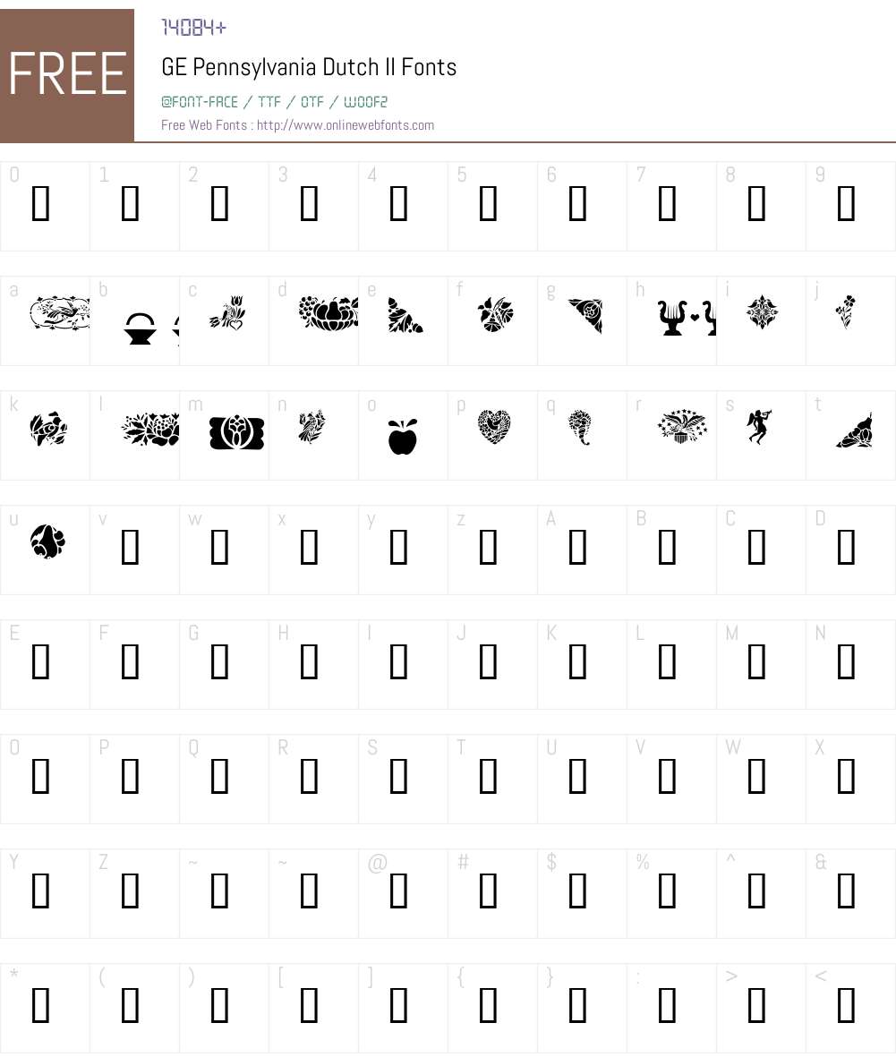 GE Pennsylvania Dutch II 1.0 Fonts Free Download - OnlineWebFonts.COM