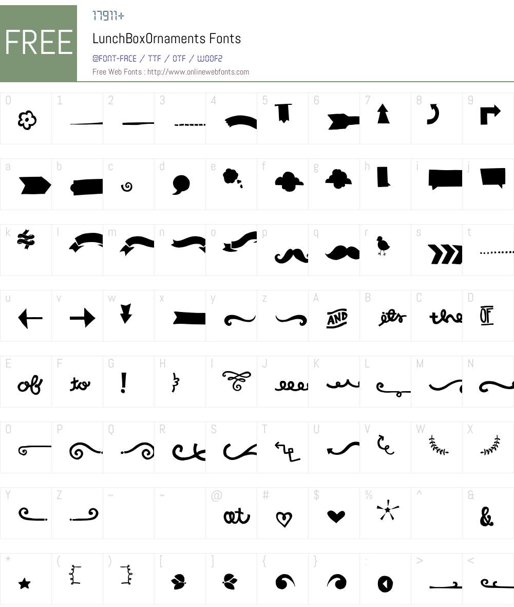 LunchBoxOrnaments 1.000;com.myfonts.easy.kimmy.lunch-box.ornaments ...