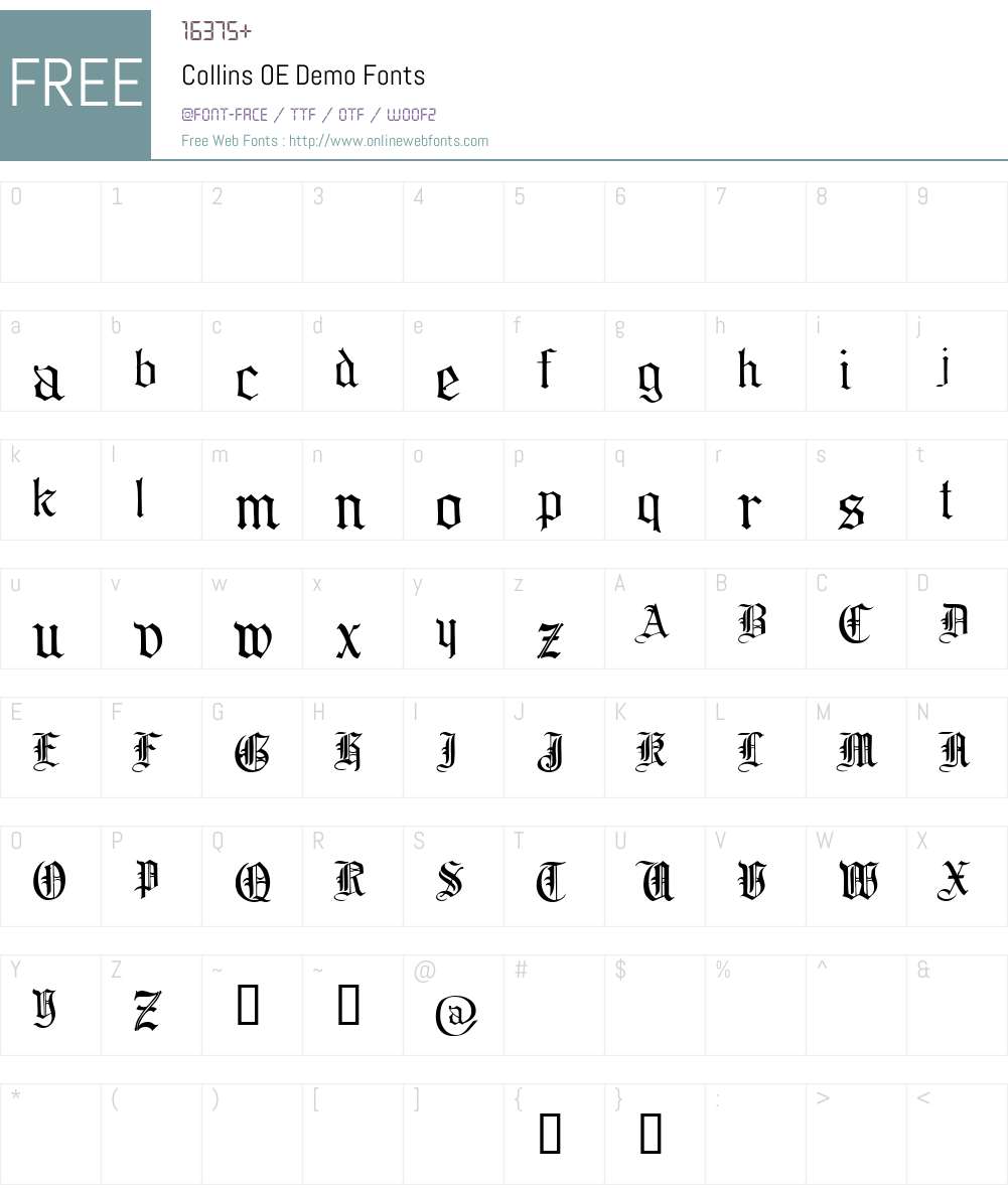 Collins OE Demo Altsys Fontographer 4.0.3 10/14/98 Fonts Free Download ...