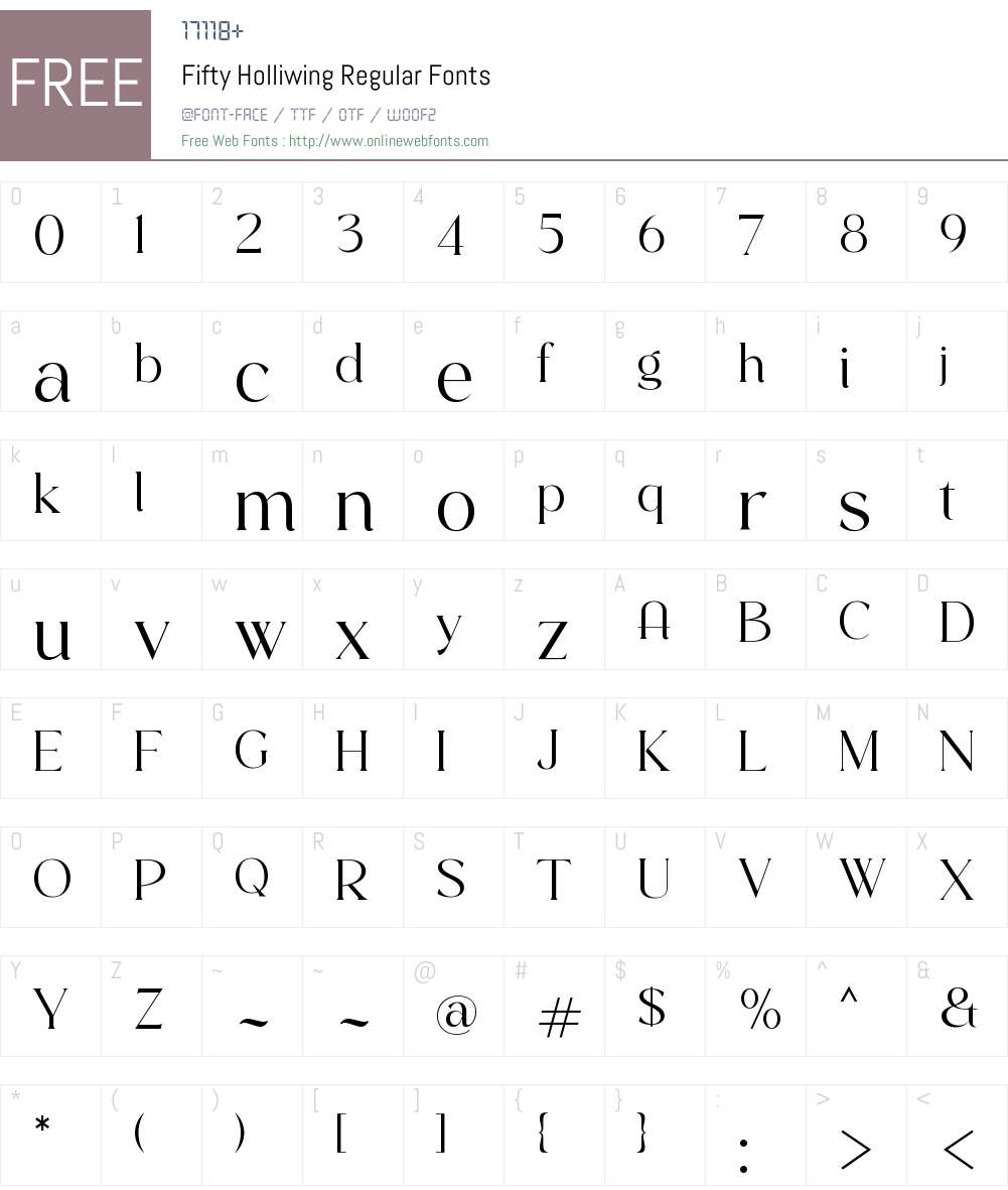 Fifty Holliwing 1.000 Fonts Free Download - OnlineWebFonts.COM