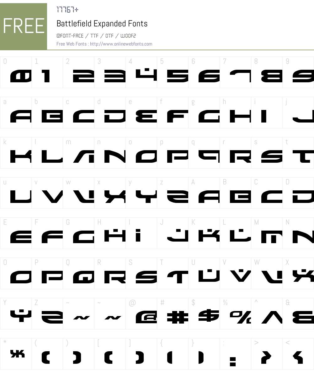 Battlefield Expanded 3 Fonts Free Download - OnlineWebFonts.COM
