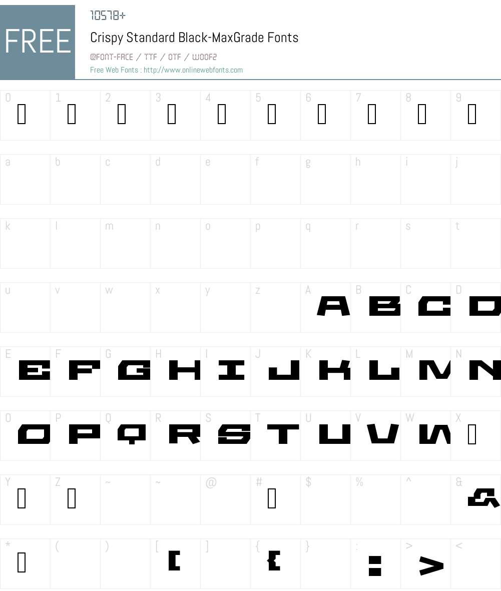 Crispy Standard Black-MaxGrade 1.000 Fonts Free Download ...