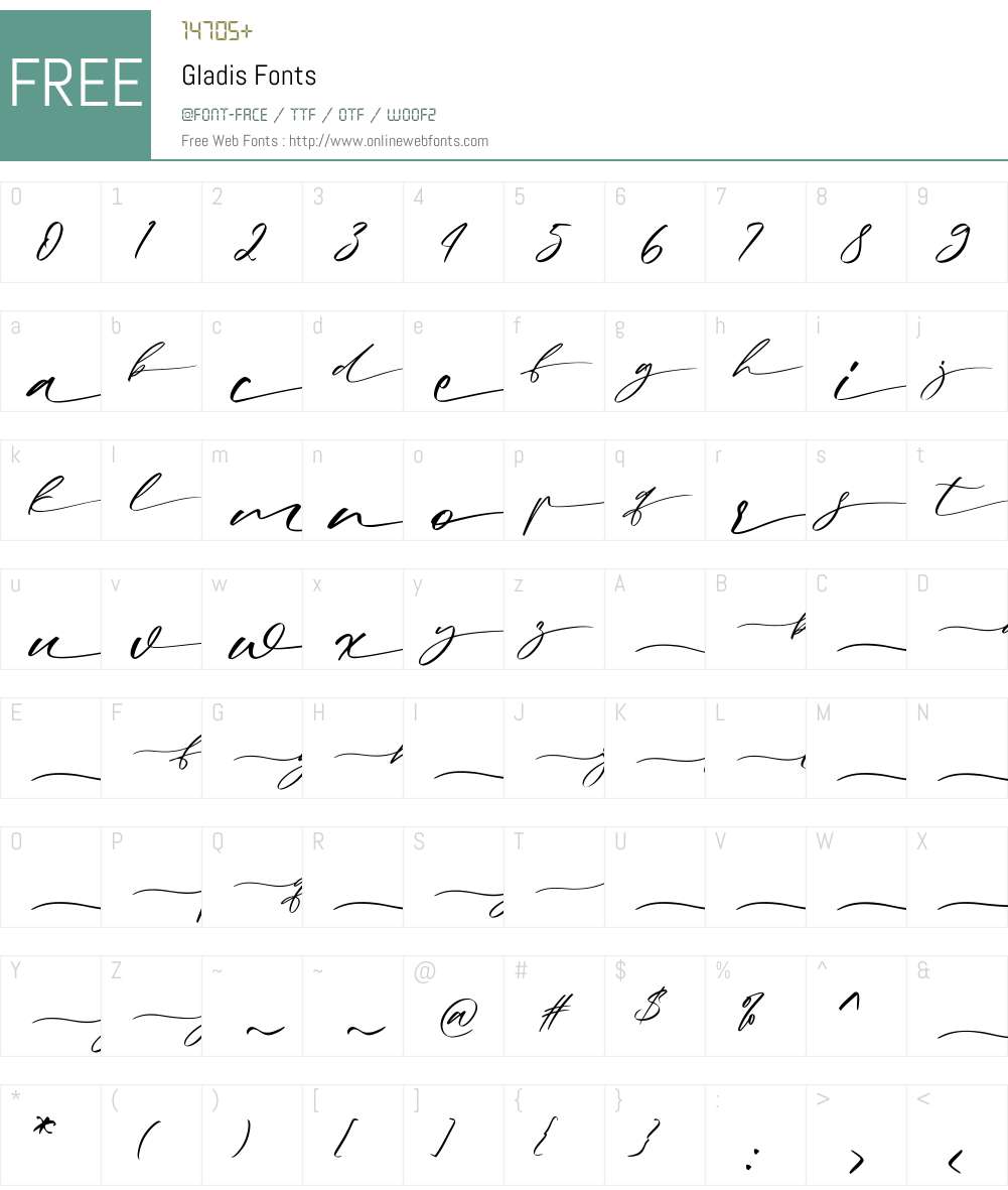 Gladis 1.000 Fonts Free Download - OnlineWebFonts.COM