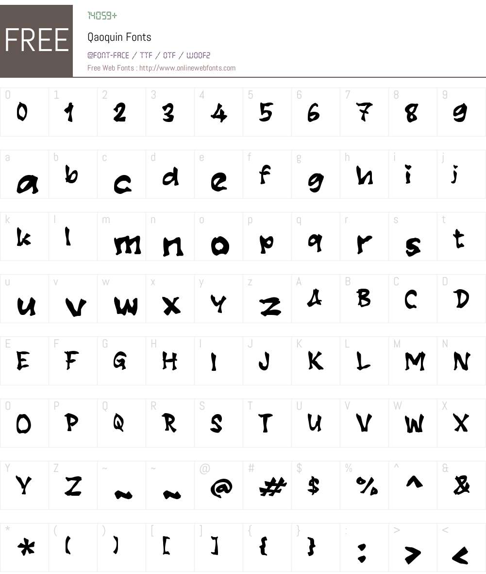 Qaoquin 001.000 Fonts Free Download - OnlineWebFonts.COM