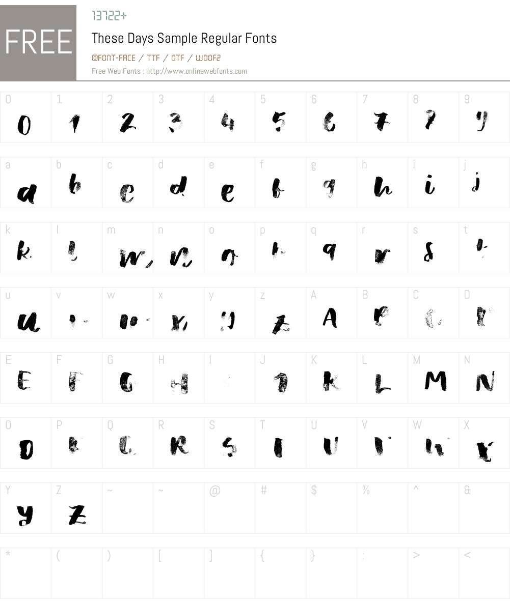 These Days Sample 1.000 Fonts Free Download - OnlineWebFonts.COM