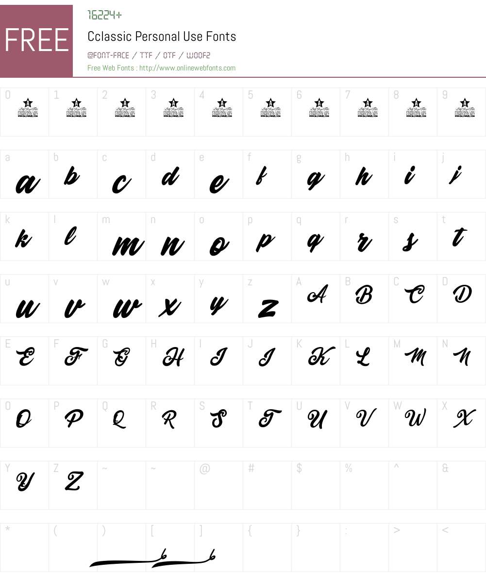Cclassic Personal Use 1.000 Fonts Free Download - OnlineWebFonts.COM