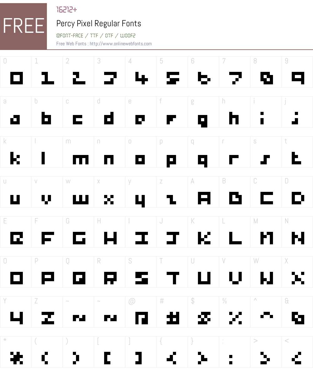 Percy Pixel Regular 1.0 Fonts Free Download - OnlineWebFonts.COM