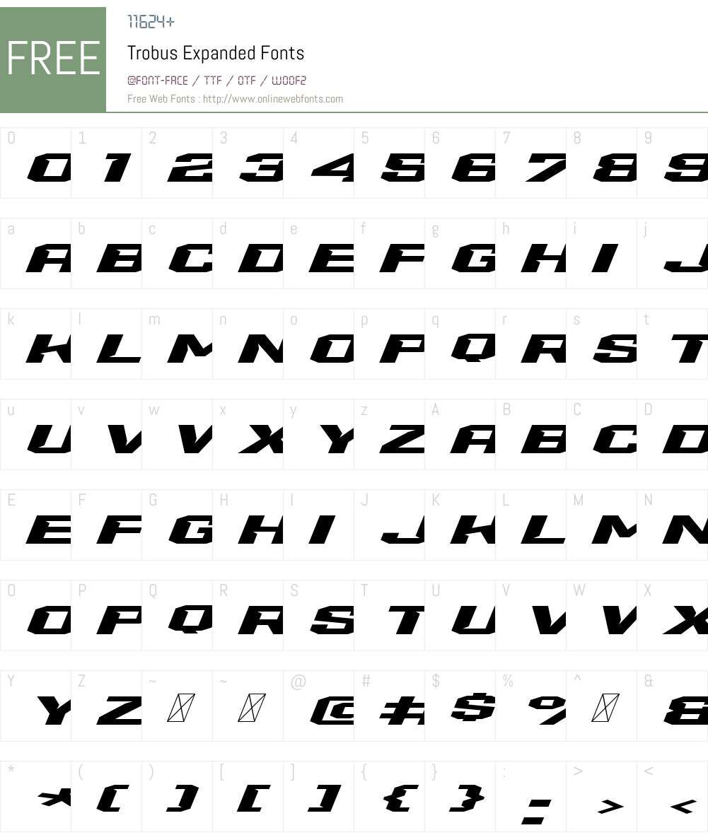Trobus Expanded 1.001;Fontself Maker 3.5.7 Fonts Free Download ...