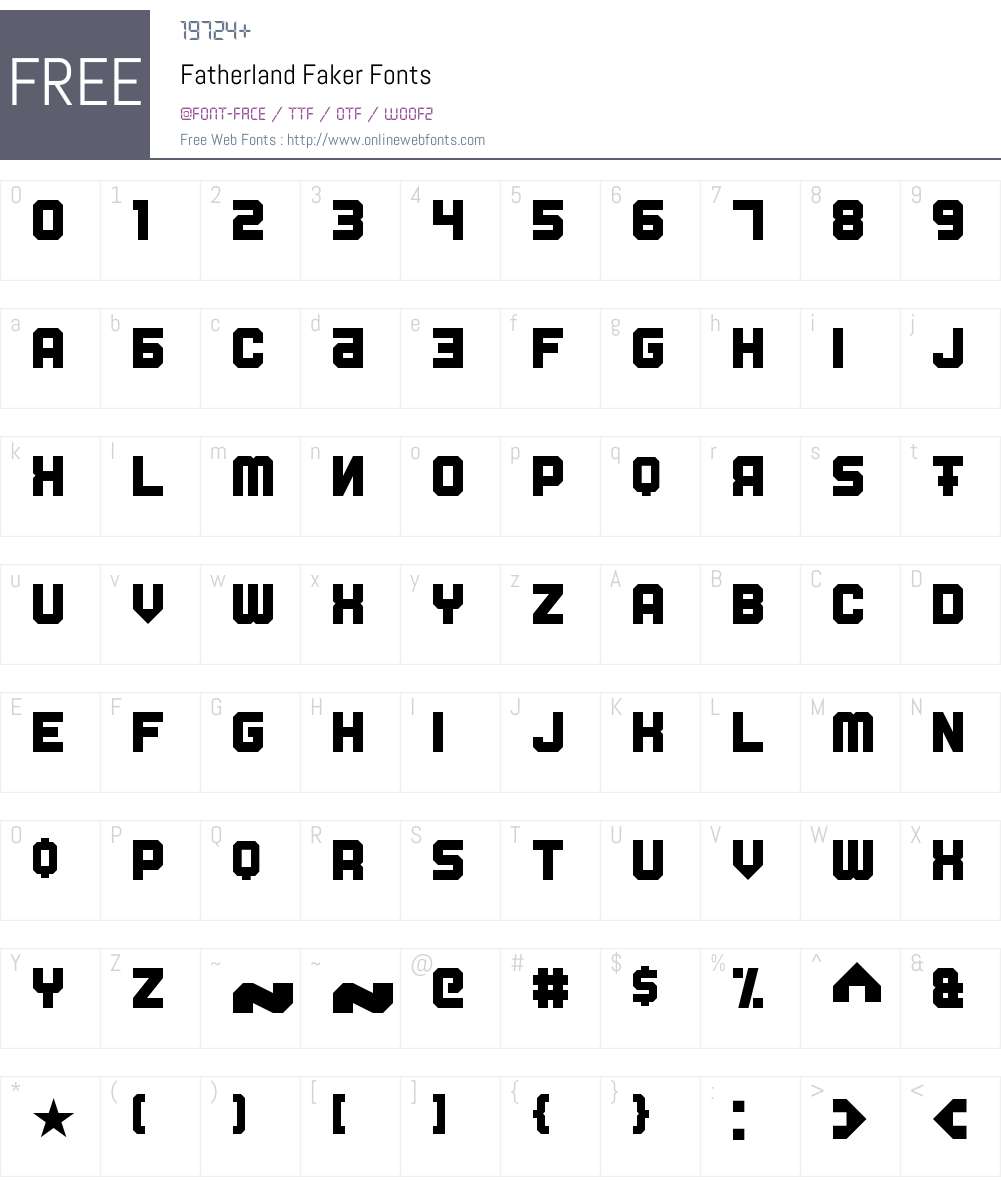 Fatherland Faker 1.00;June 22, 2018;FontCreator 11.5.0.2422 64-bit ...