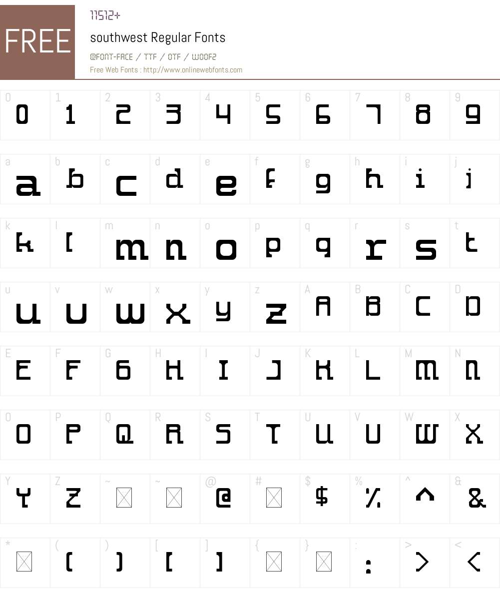 southwest Regular 1.0 Fonts Free Download - OnlineWebFonts.COM