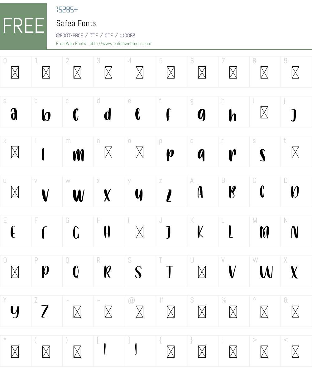 Safea 1.00;January 8, 2025;FontCreator 11.5.0.2422 64-bit Fonts Free ...