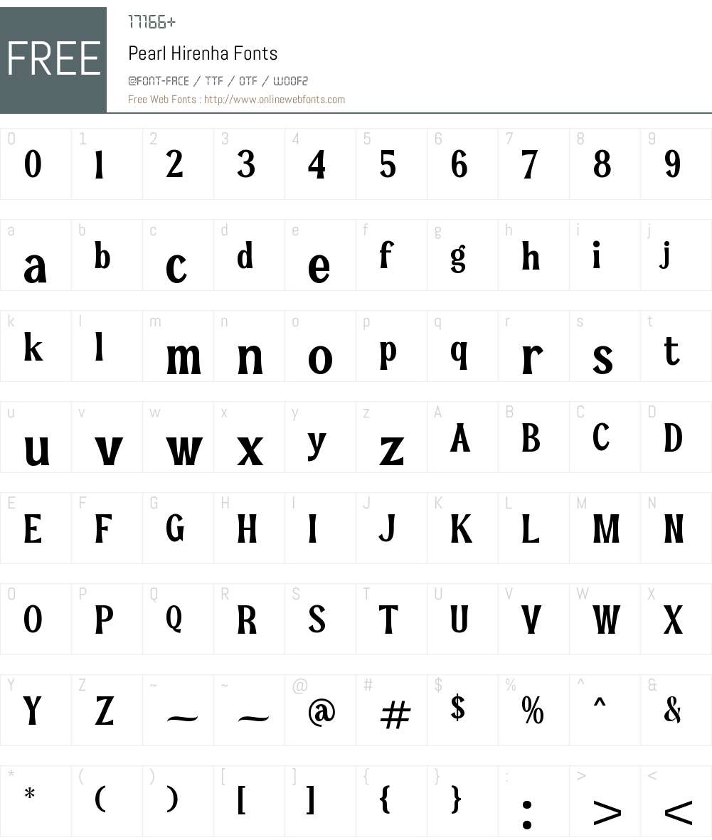 Pearl Hirenha 1.00;January 9, 2024;FontCreator 13.0.0.2683 32-bit Fonts ...