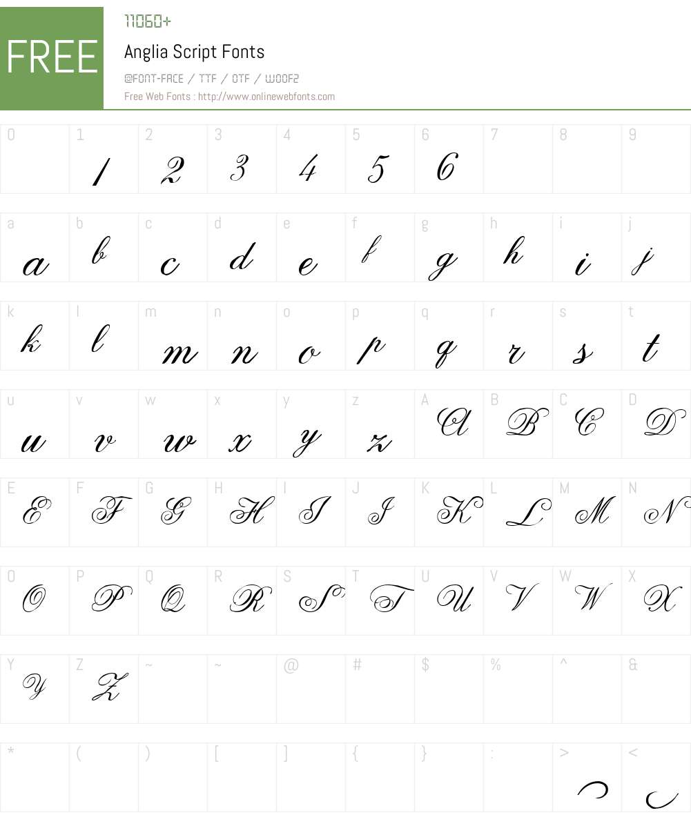 Anglia Script Macromedia Fontographer 4.1 04.06.2002 Fonts Free ...