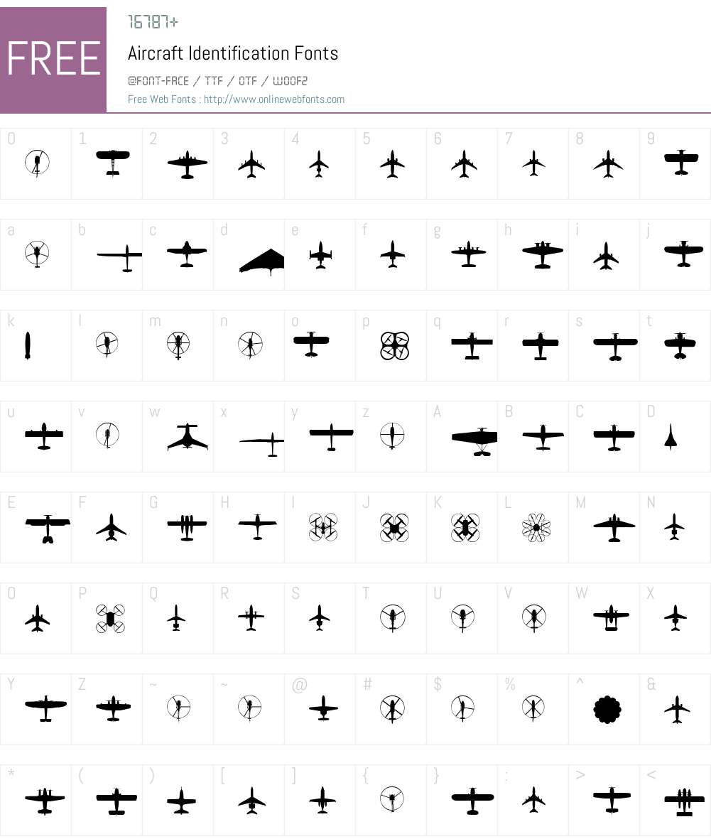 Aircraft Identification 1.00;April 17, 2020;FontCreator 11.5.0.2430 64 ...