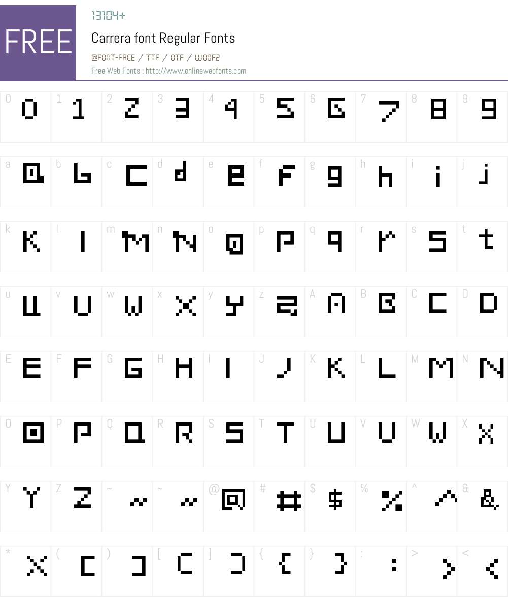 Carrera font Regular 1.0 Fonts Free Download - OnlineWebFonts.COM