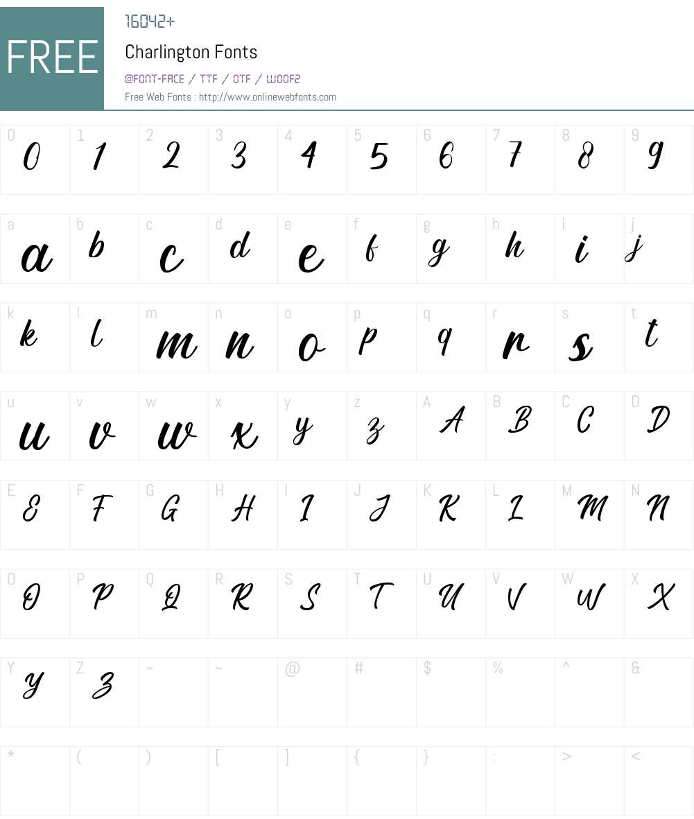 Charlington 1.00;November 22, 2021;FontCreator 12.0.0.2535 32-bit Fonts ...