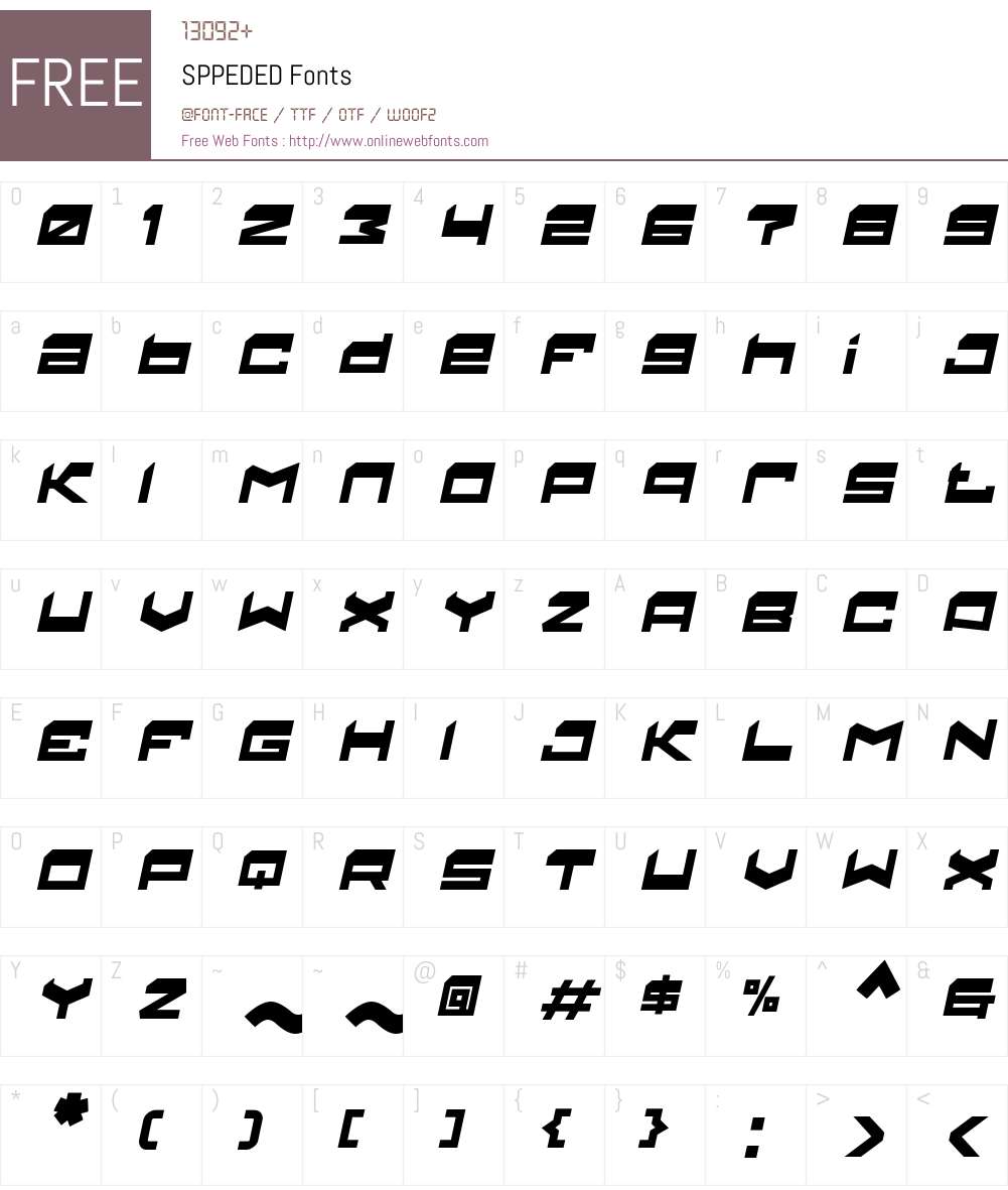 SPPEDED 1.00;June 19, 2021;FontCreator 13.0.0.2683 32-bit Fonts Free ...