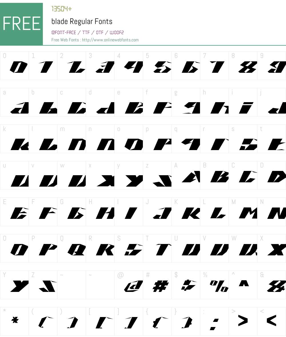 blade 1.000 Fonts Free Download - OnlineWebFonts.COM