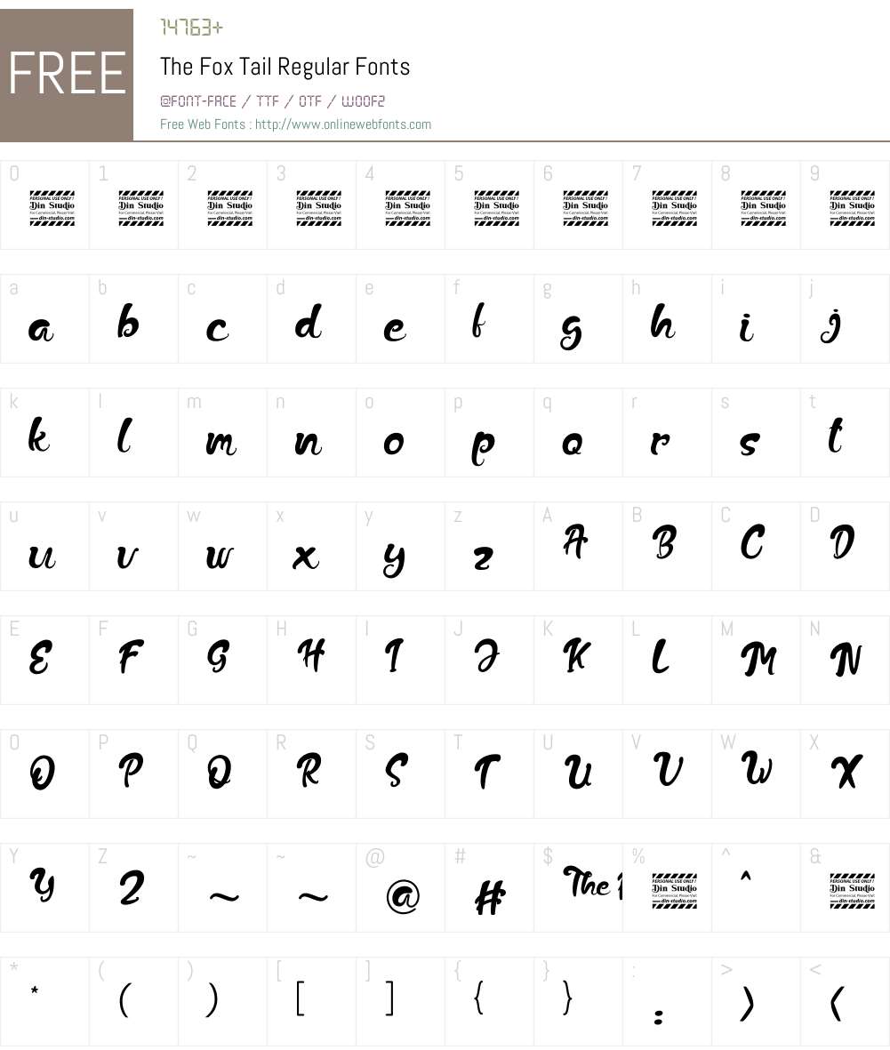 The Fox Tail Regular 1.00;September 1, 2020;FontCreator 12.0.0.2567 64 ...