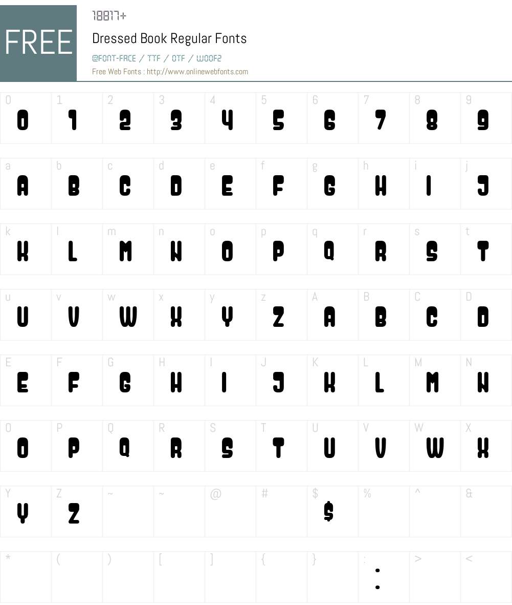 Dressed Book Regular 1.000 Fonts Free Download - OnlineWebFonts.COM