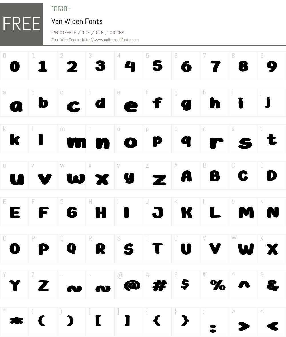 Van Widen 1.001;Fontself Maker 3.5.4 Fonts Free Download ...