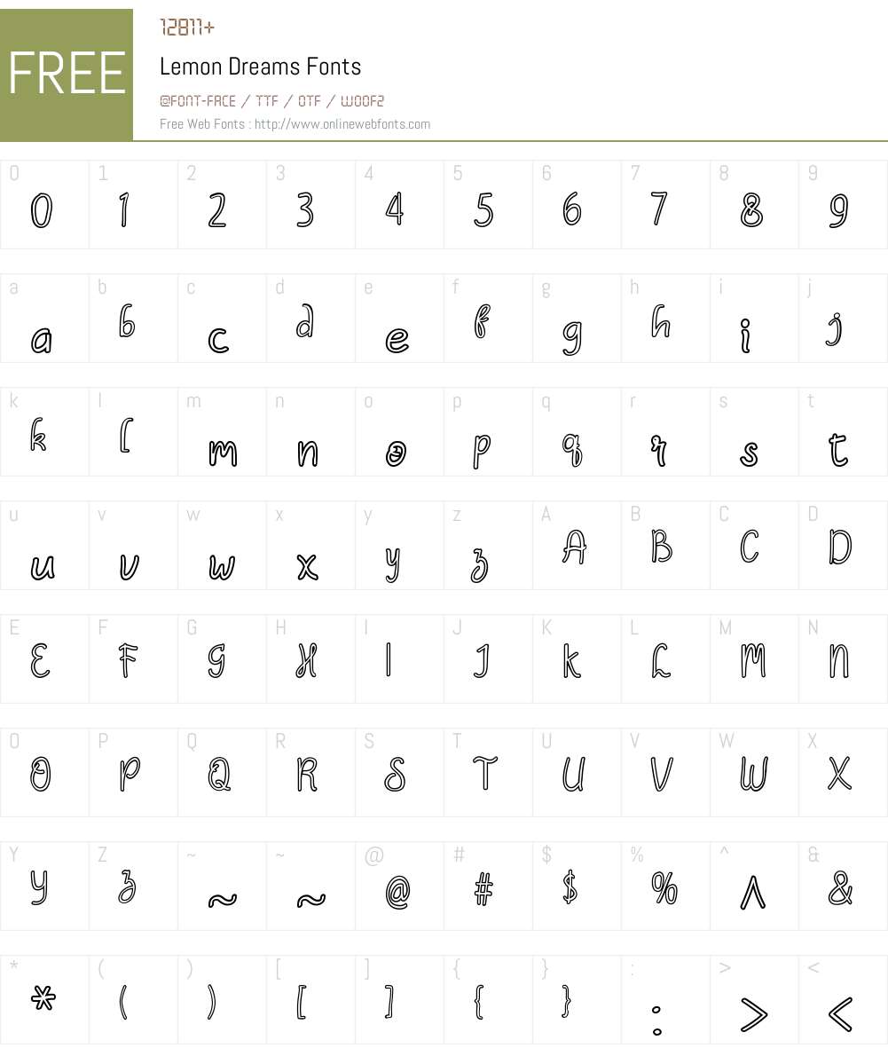 Lemon Dreams 1.002;Fontself Maker 3.5.1 Fonts Free Download ...