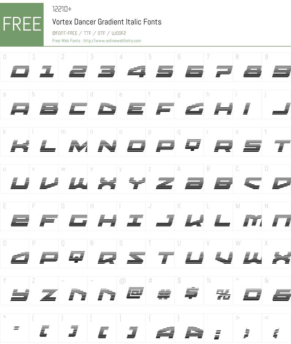 Vortex Dancer Gradient Italic 1.0; 2025 Fonts Free Download - OnlineWebFonts.COM
